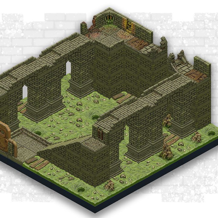 3D Printable THE TOXIC SEWER (Dungeon Blocks) by Dungeon Blocks