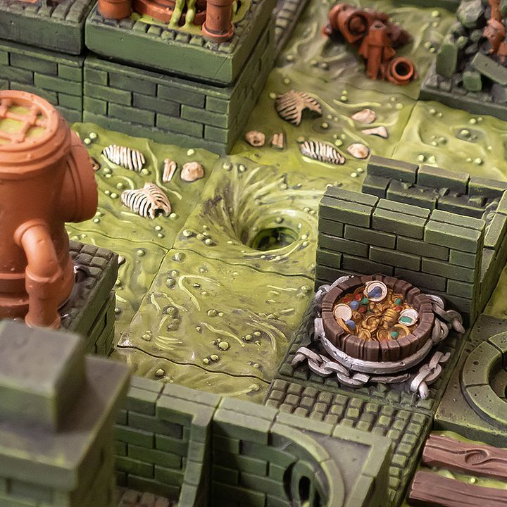 3D Printable THE TOXIC SEWER (Dungeon Blocks) by Dungeon Blocks