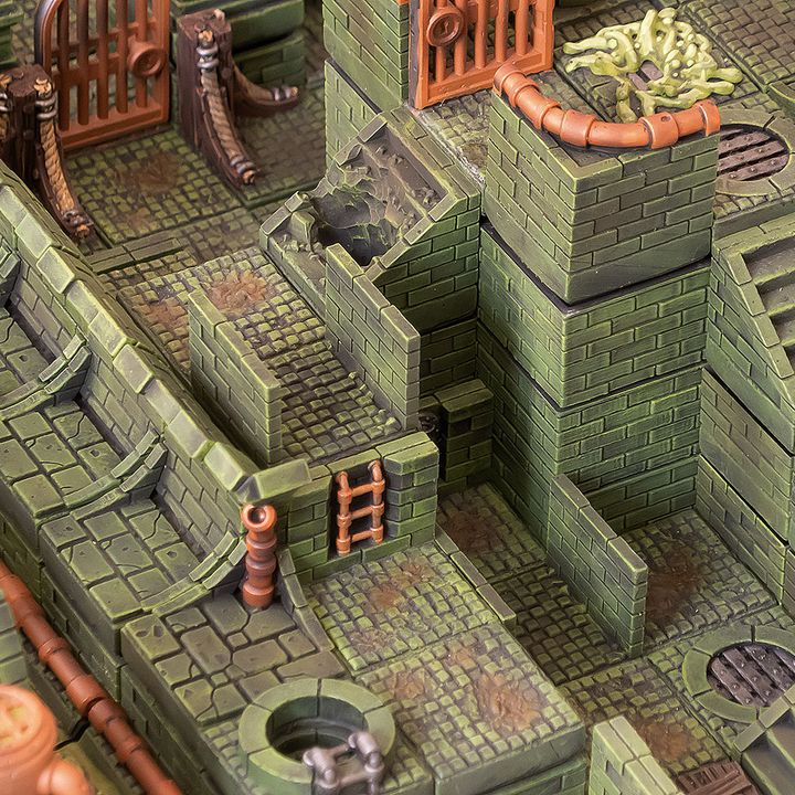 3D Printable THE TOXIC SEWER (Dungeon Blocks) by Dungeon Blocks
