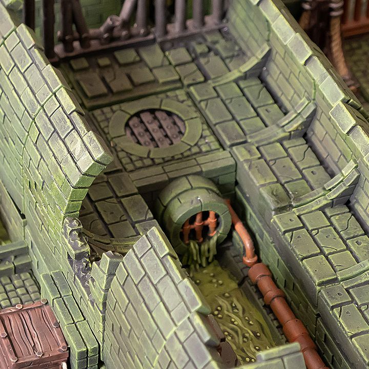 3d Printable The Toxic Sewer Dungeon Blocks By Dungeon Blocks