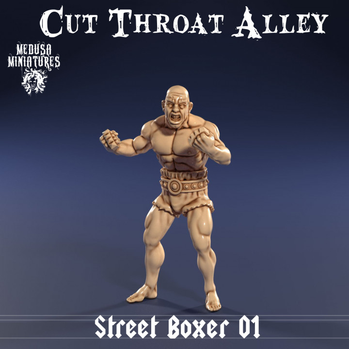3D Printable Street Boxer 01 | Bare-Knuckle Brawler Miniature by Medusa ...