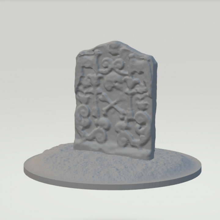 3D Printable Gravestone 1 - Tarbolton Churchyard by F Liam Mckinstry