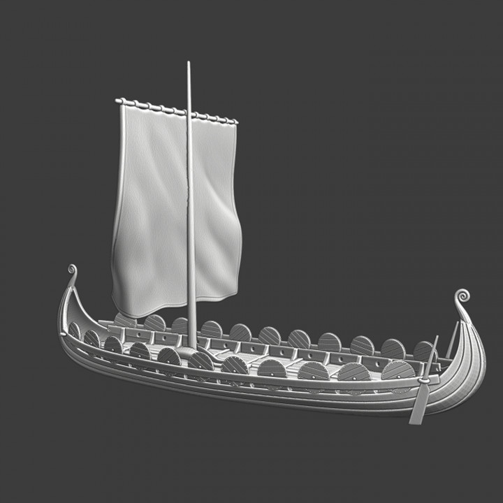 3D Printable Viking Ship model by Northern Crusades Miniatures