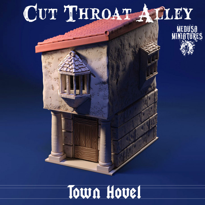 3d Printable Cut Throat Alley Town Hovel By Medusa Miniatures