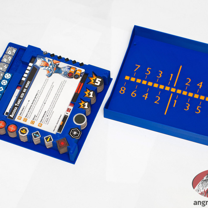 3D Printable Token, Dice, Card and Counter Storage Box STL to suit Star ...