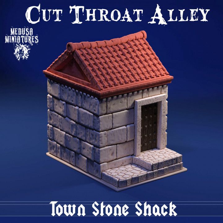 3D Printable Town Stone Shack – Printable Medieval RPG Building by ...