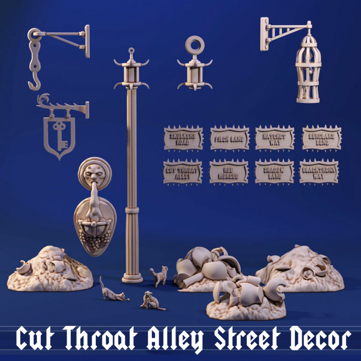 3D Printable Cut Throat Alley Street Decor – Printable Fantasy City ...