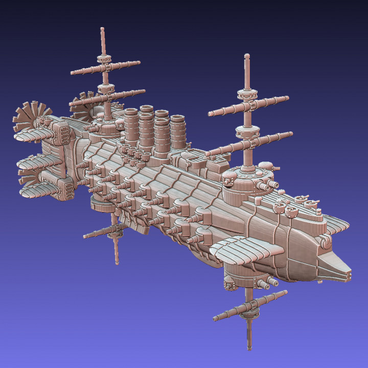 3D Printable MAGNIFICENT class 1st Rate Ship-of-the-Wall for Skyships ...