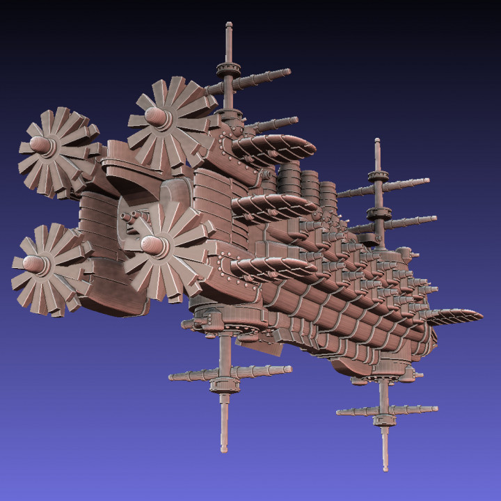 3D Printable MAGNIFICENT class 1st Rate Ship-of-the-Wall for Skyships ...