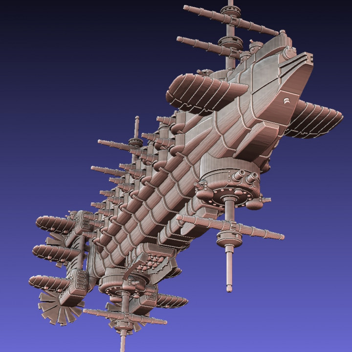 3D Printable MAGNIFICENT class 1st Rate Ship-of-the-Wall for Skyships ...