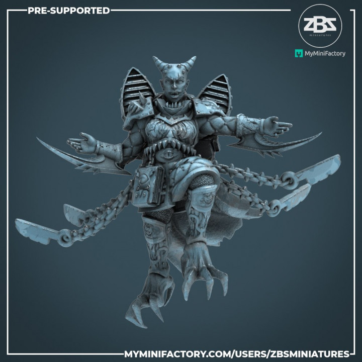 3D Printable Adepts of Asmodeus Valkyries - Unit No.2 by ZBSminiatures