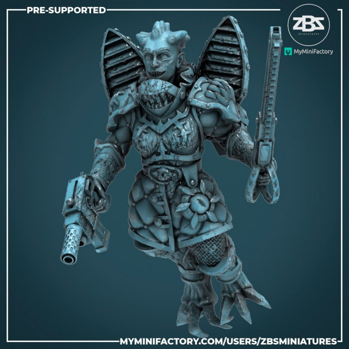 3D Printable Adepts of Asmodeus Valkyries - Unit No.2 by ZBSminiatures