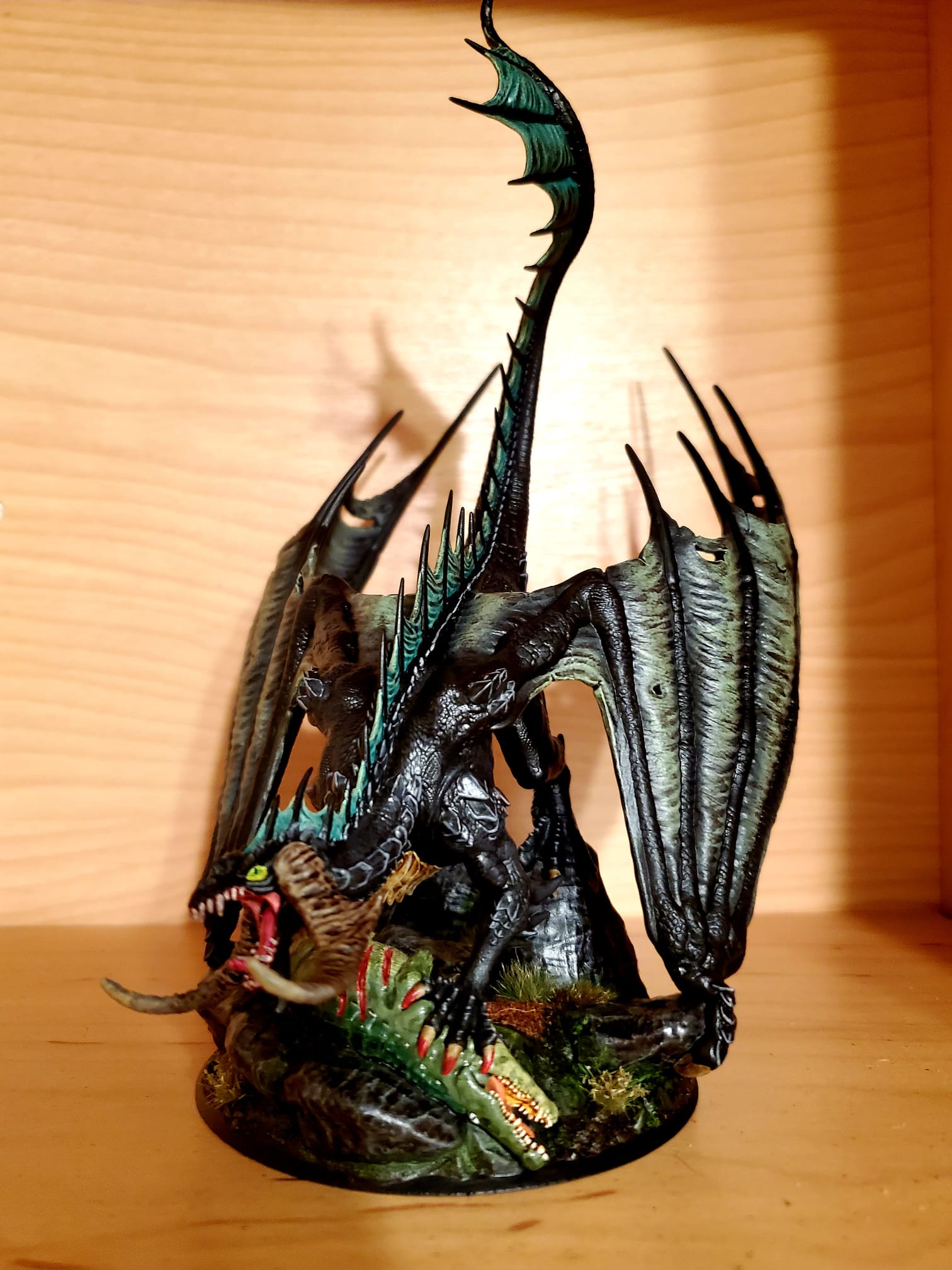 3D Printable Ancient black dragon by clynche art