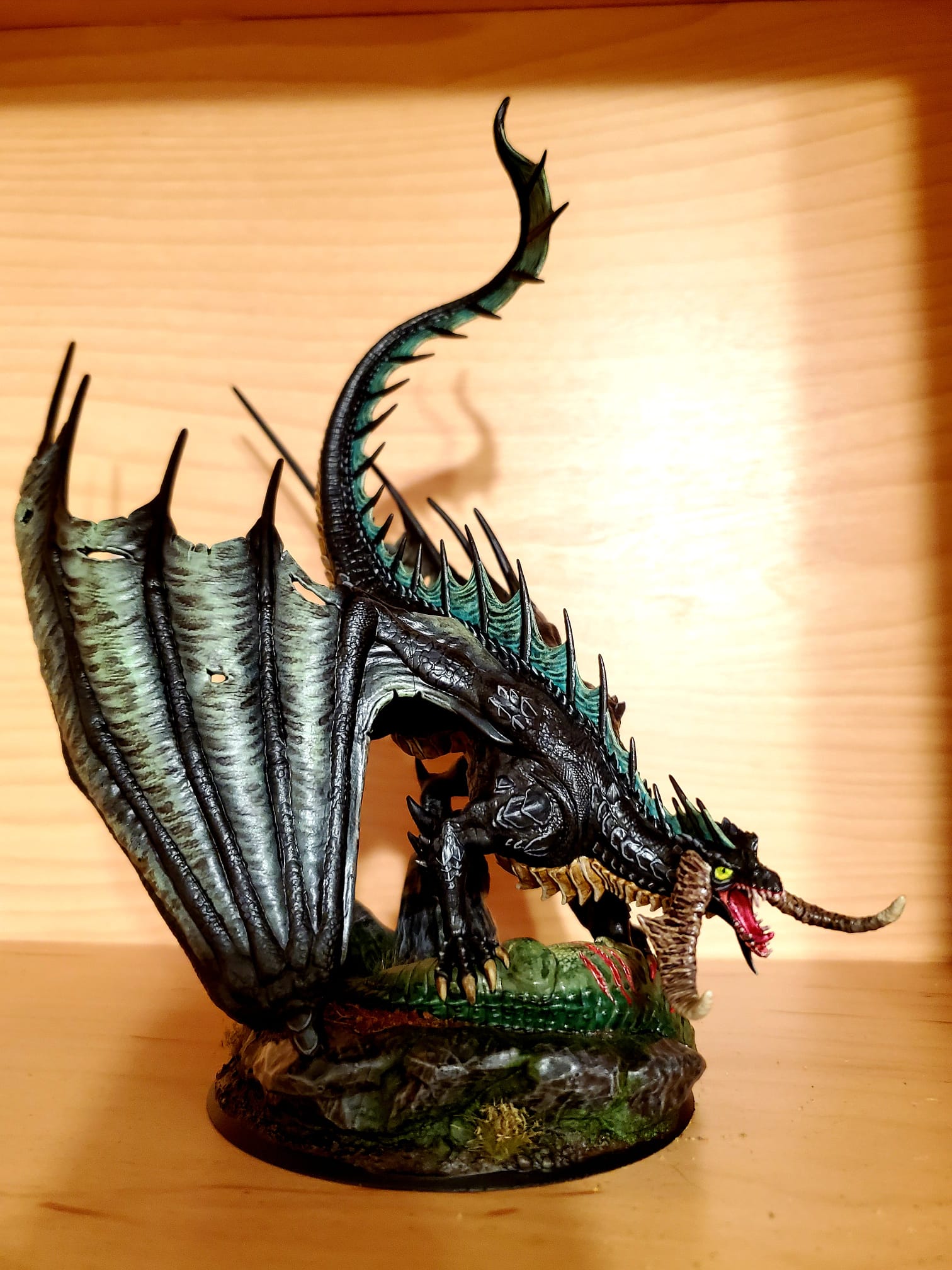 3D Printable Ancient black dragon by clynche art