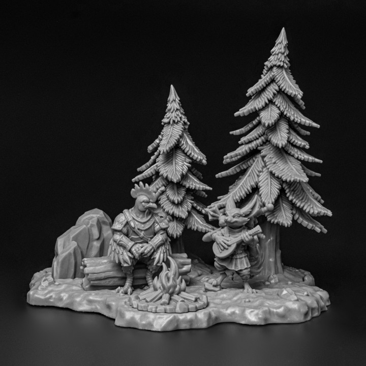 3D Printable Diorama 9 - Cozy Campfire by Goon Master