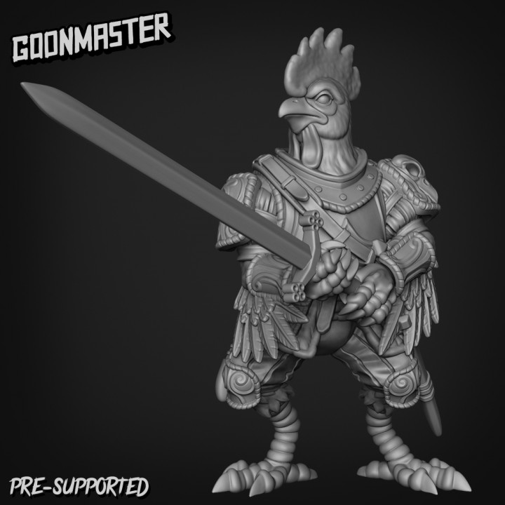3D Printable Chicken Knight 4 by Goon Master