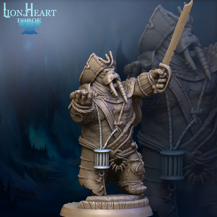 3D Printable Walrus (Pirate) by Lion Heart Forge
