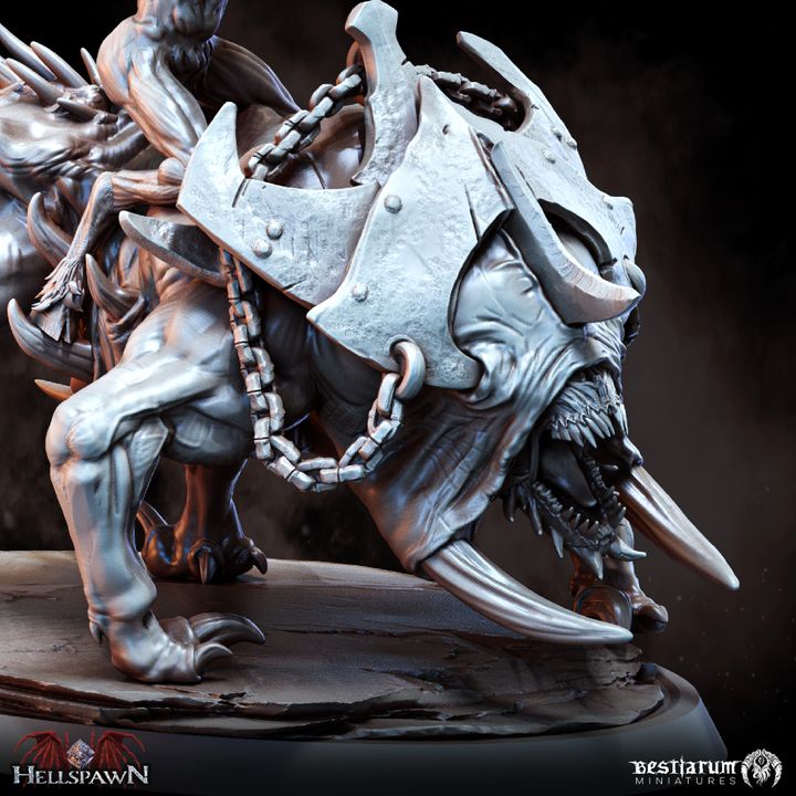3D Printable Hellriders x3 | Hellspawn | Demon by Bestiarum Miniatures