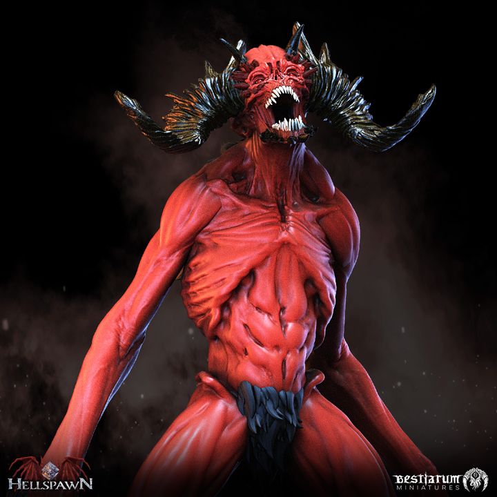 3D Printable Hellfiends x8 | Hellspawn | Demon by Bestiarum Miniatures