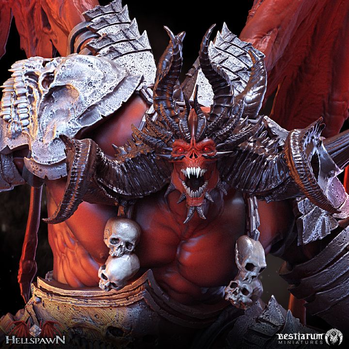 3D Printable Pit Lord | Hellspawn | Demon Giant by Bestiarum Miniatures