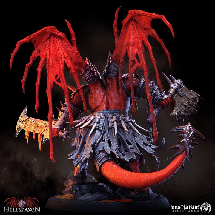 3D Printable Pit Lord | Hellspawn | Demon Giant by Bestiarum Miniatures