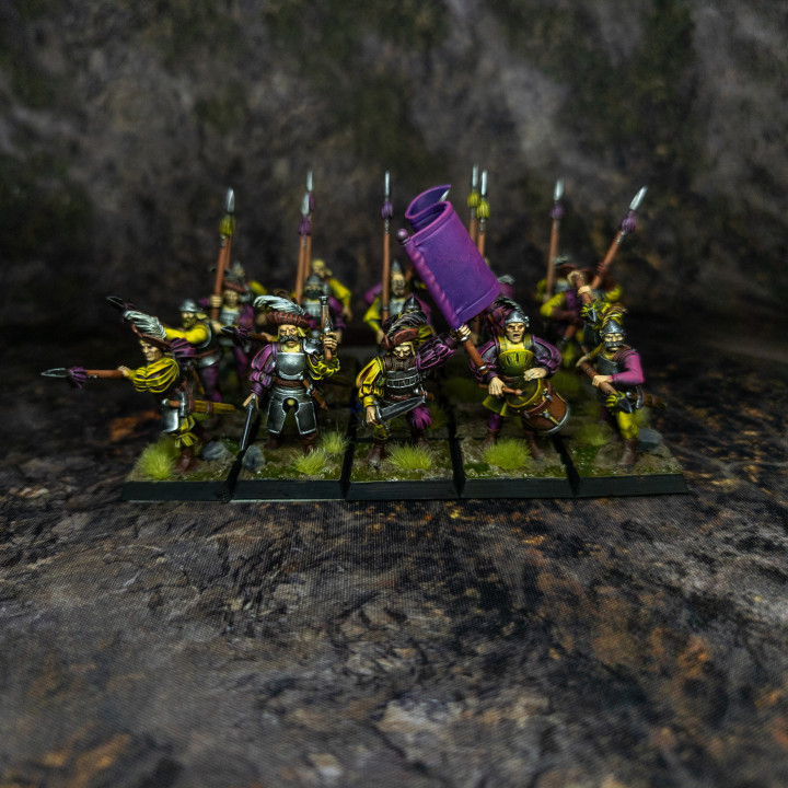 3D Print of Sunland Troops with Halberds and Spears - Highlands ...