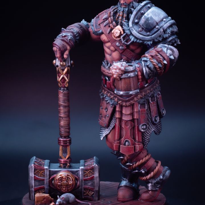 3D Print of Human Berserker Barbarian - Froth the Belligerent by ...