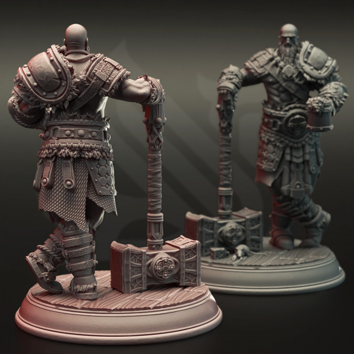 3D Printable Human Berserker Barbarian - Froth the Belligerent by DM Stash