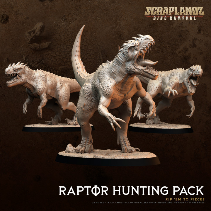 3D Printable Raptor Riders - Dark Gods Scraplandz by Dark Gods