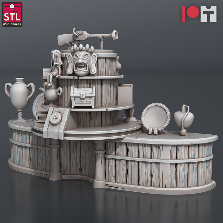 3D Printable Antique Shop Set by STL Miniatures