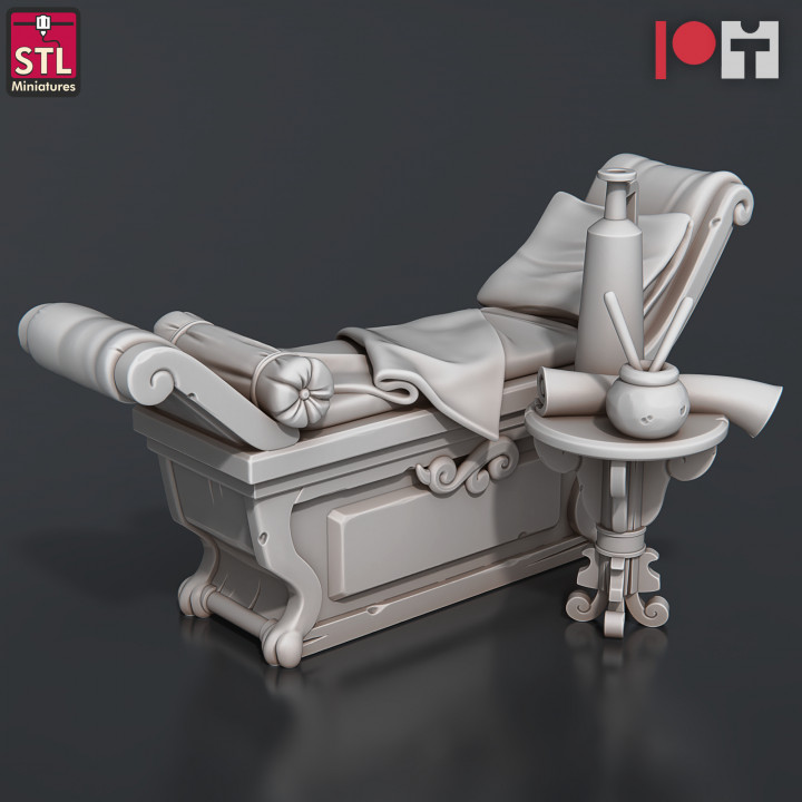 3D Printable Bath House Set by STL Miniatures