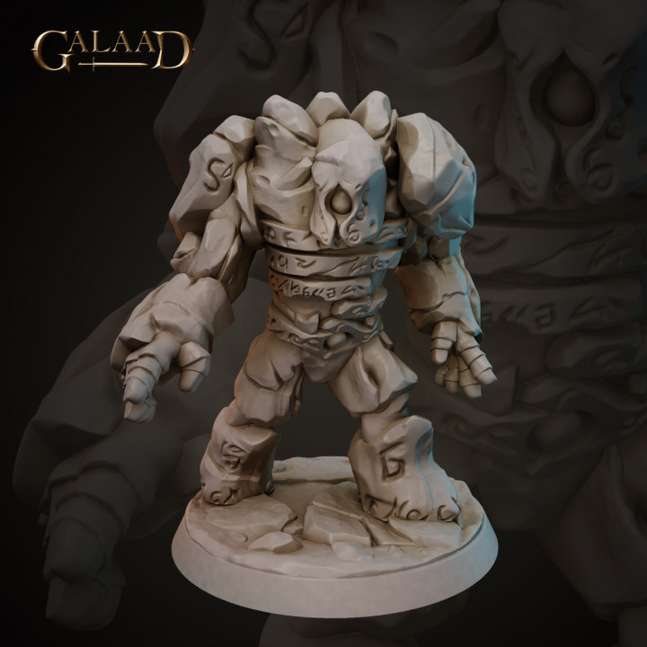 3D Printable Runed Golems Bundle by Galaad Miniatures