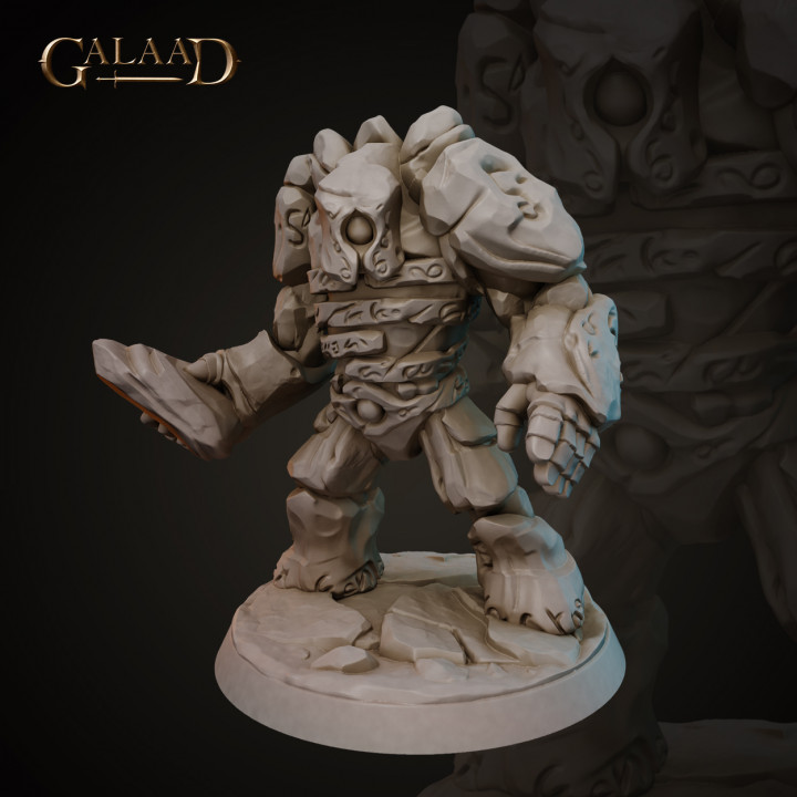 3D Printable Runed Golems Bundle by Galaad Miniatures