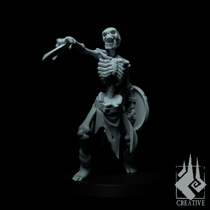 3D Printable Skeleton Fighter_01 by Ember Smith Creative