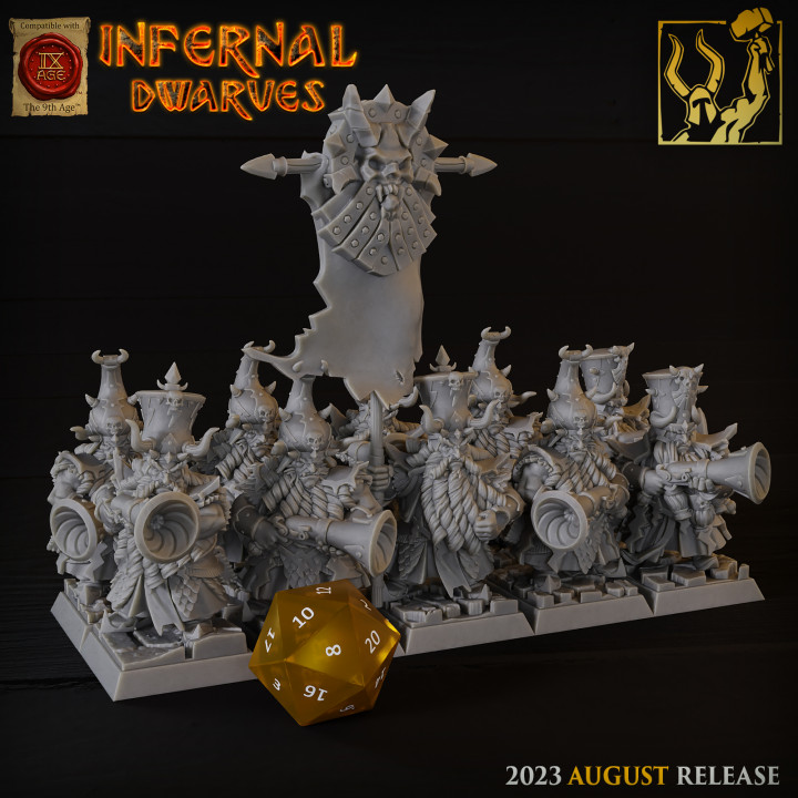 3D Printable Titan Forge Miniatures - 2023 - August - Infernal Dwarves ...