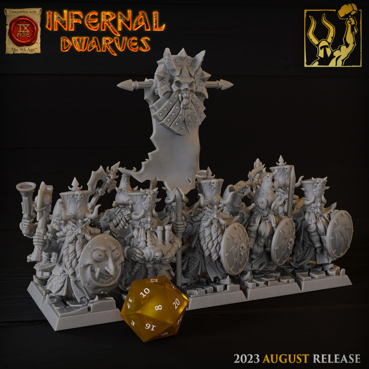 3D Printable Titan Forge Miniatures - 2023 - August - Infernal Dwarves ...