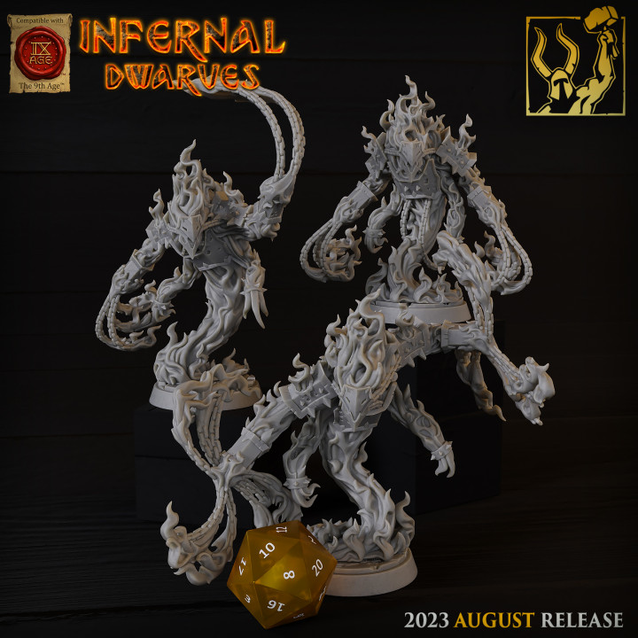 3D Printable Titan Forge Miniatures - 2023 - August - Infernal Dwarves ...