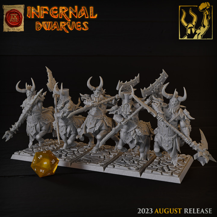 3D Printable Titan Forge Miniatures - 2023 - August - Infernal Dwarves ...