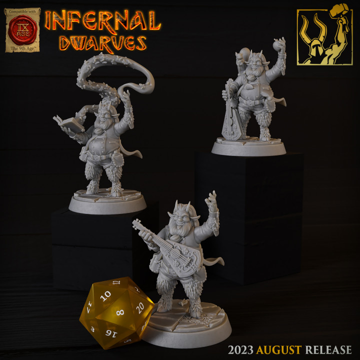 3D Printable Titan Forge Miniatures - 2023 - August - Infernal Dwarves ...