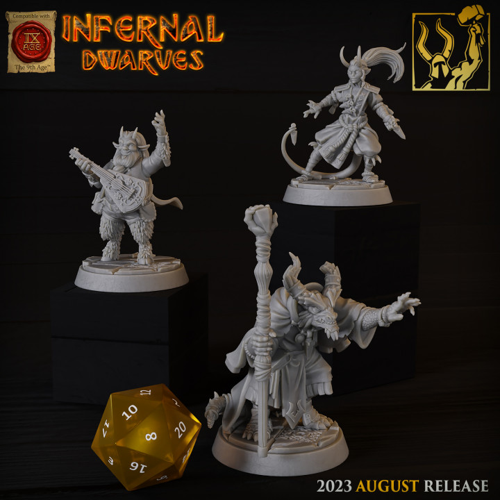 3D Printable Titan Forge Miniatures - 2023 - August - Infernal Dwarves ...