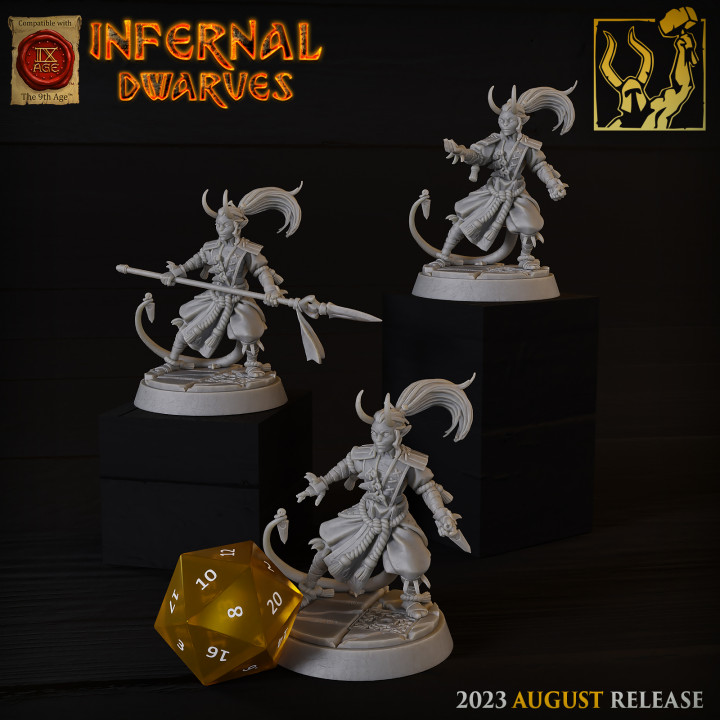 3D Printable Titan Forge Miniatures - 2023 - August - Infernal Dwarves ...