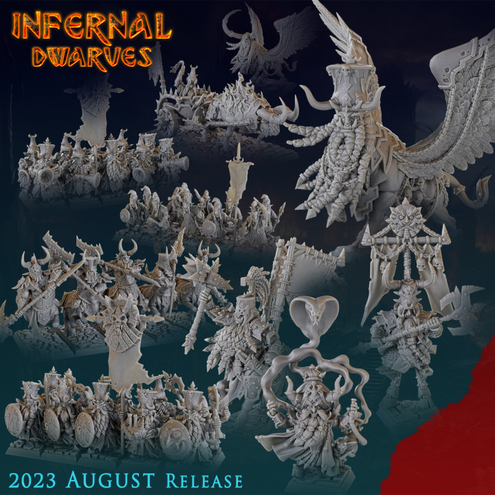 3D Printable Titan Forge Miniatures - 2023 - August - Infernal Dwarves ...
