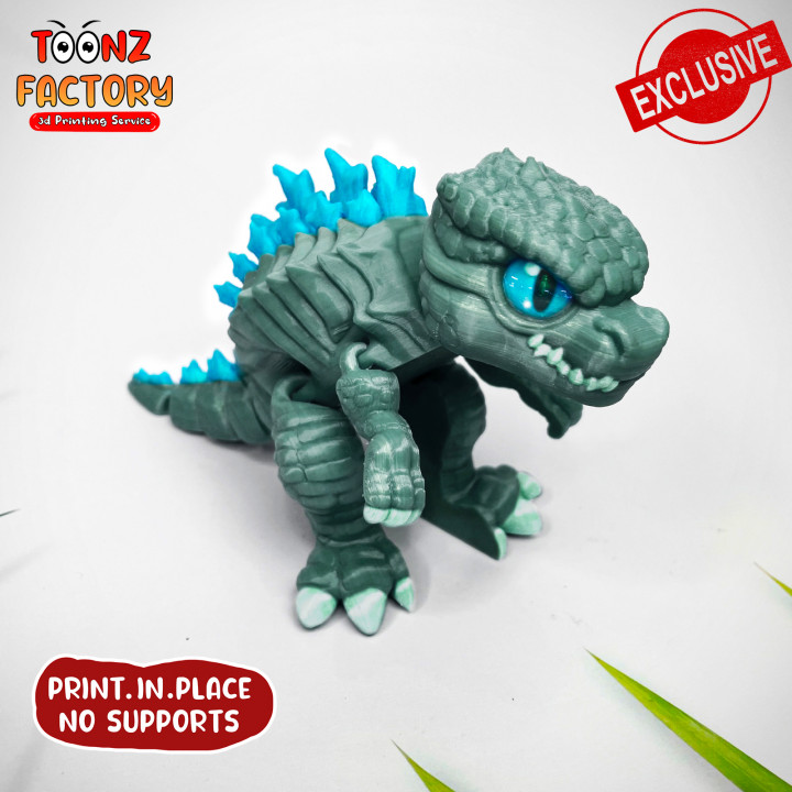 3D Printable March 2023 Exclusive Flexi Godzilla by Toonz Factory
