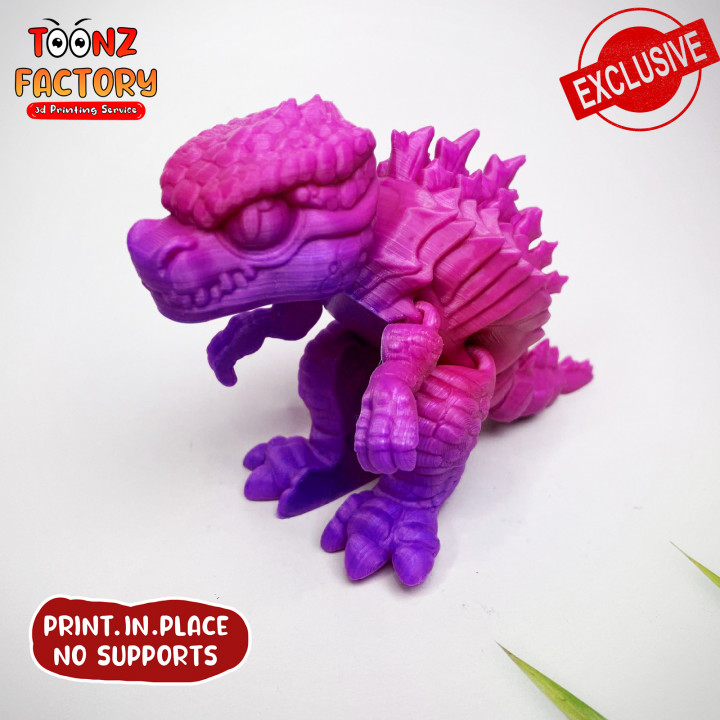 3D Printable March 2023 Exclusive Flexi Godzilla by Toonz Factory