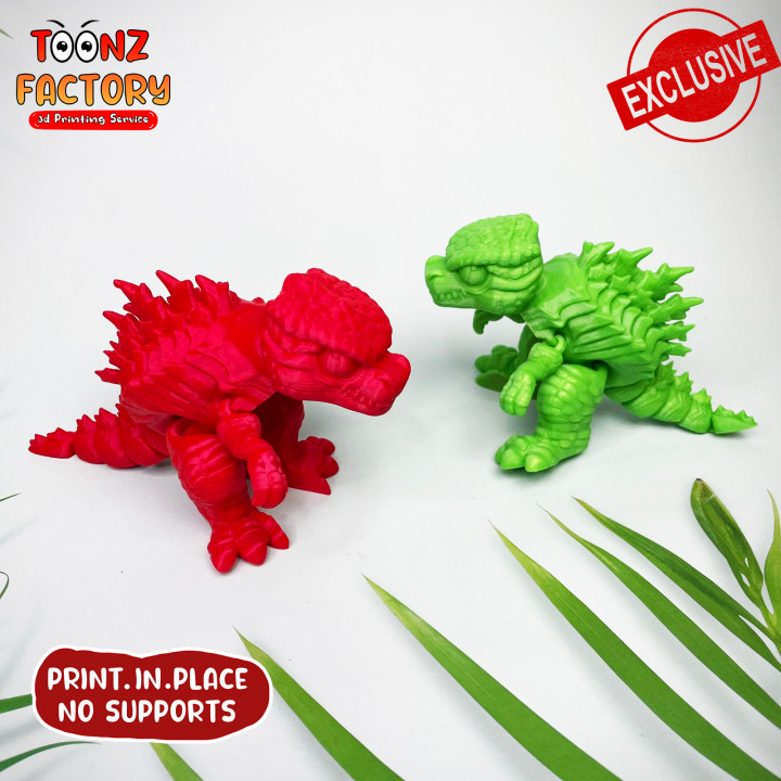 3D Printable March 2023 Exclusive Flexi Godzilla by Toonz Factory