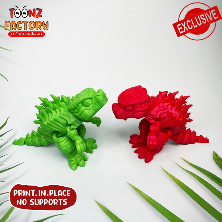 3D Printable March 2023 Exclusive Flexi Godzilla by Toonz Factory