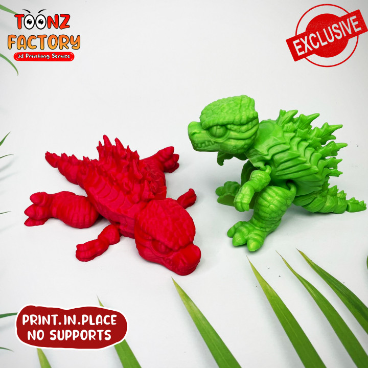 3D Printable March 2023 Exclusive Flexi Godzilla by Toonz Factory