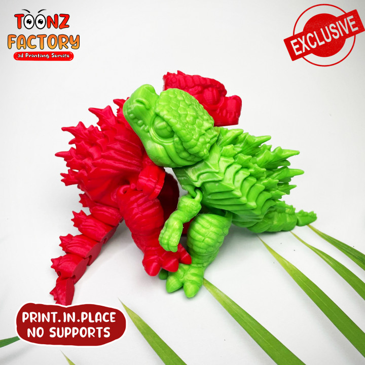 3D Printable March 2023 Exclusive Flexi Godzilla by Toonz Factory