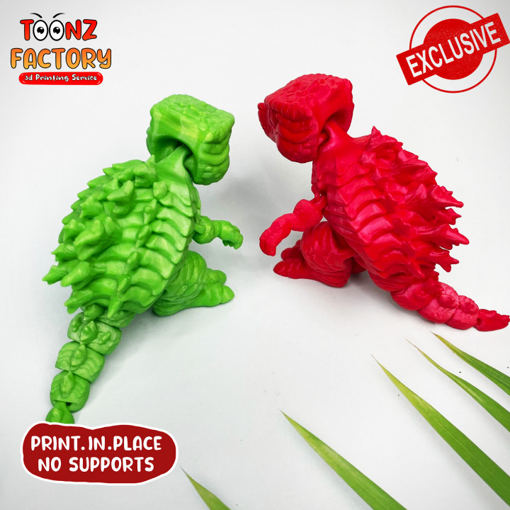 3D Printable March 2023 Exclusive Flexi Godzilla by Toonz Factory