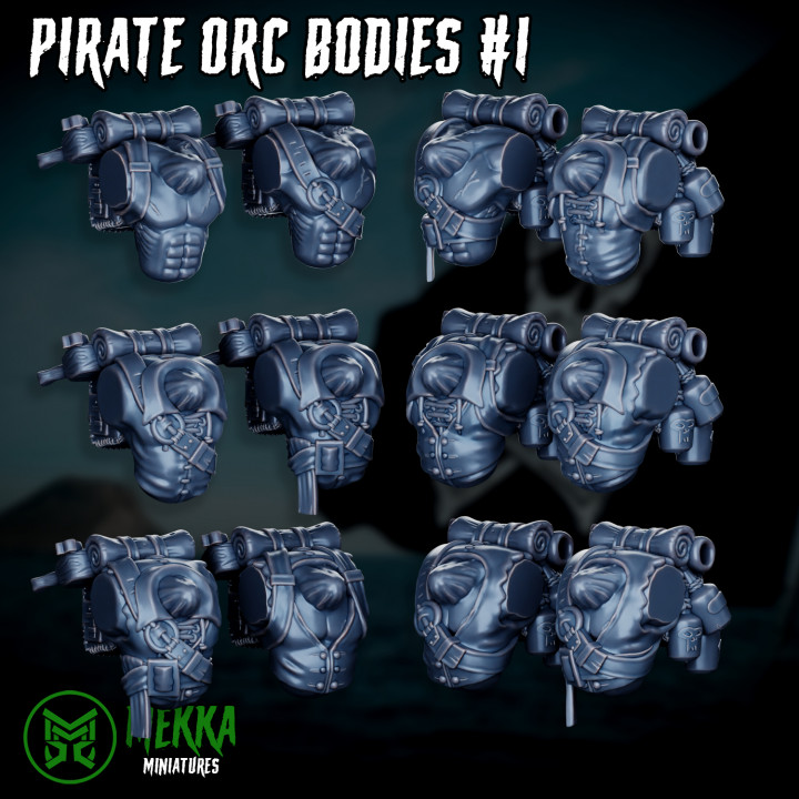 3D Printable Pirate Orc Boy Set by Mekka Miniatures